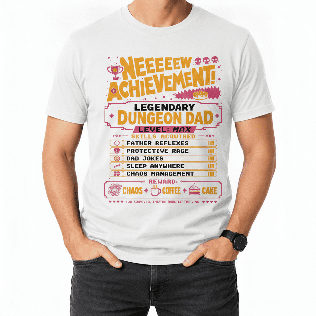 Legendary Dungeon Dad Shirt, New Achievement Father’s Day T-Shirt ...
