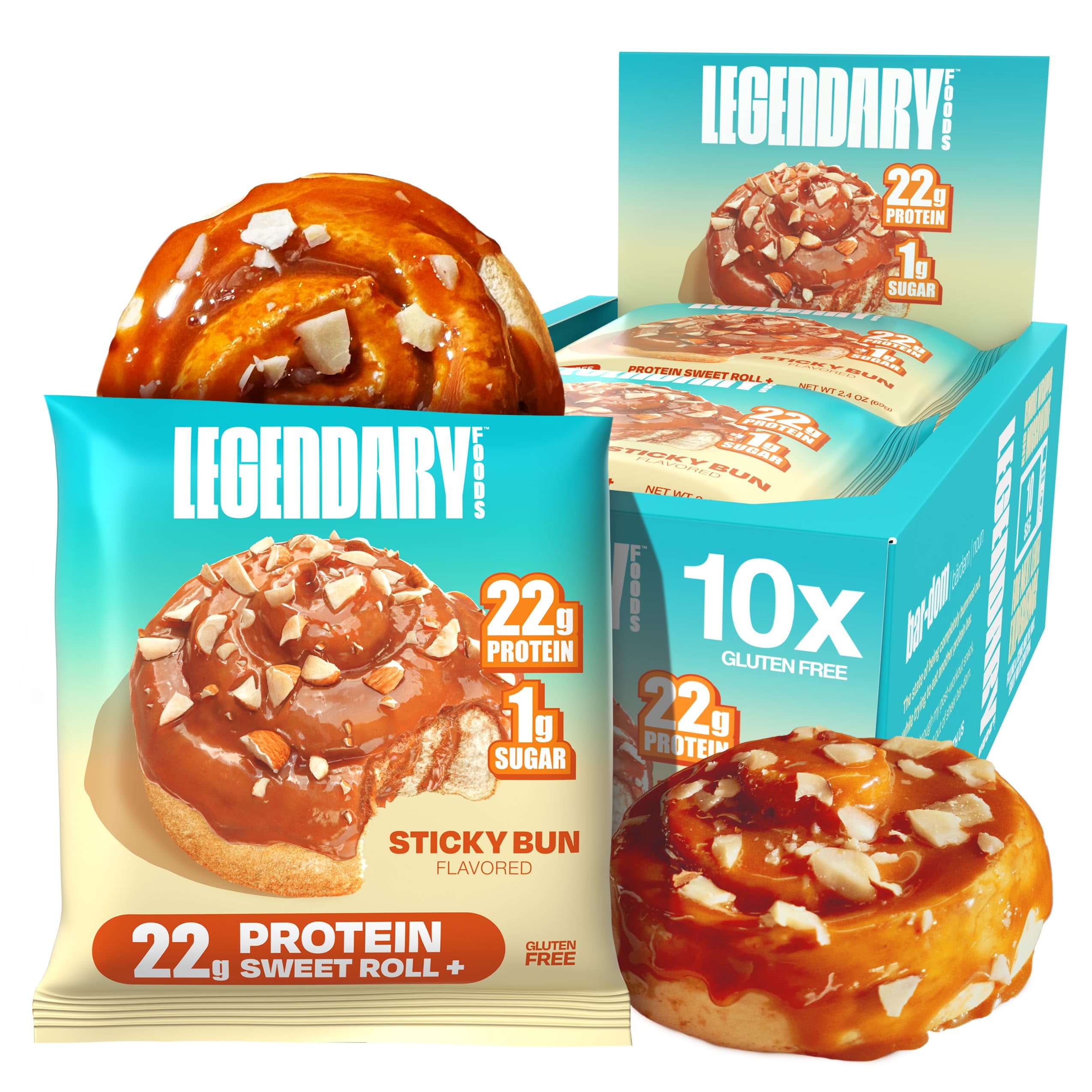 Legendary Foods 22g Protein DPF11 Sweet Roll - Sticky Bun High Protein ...