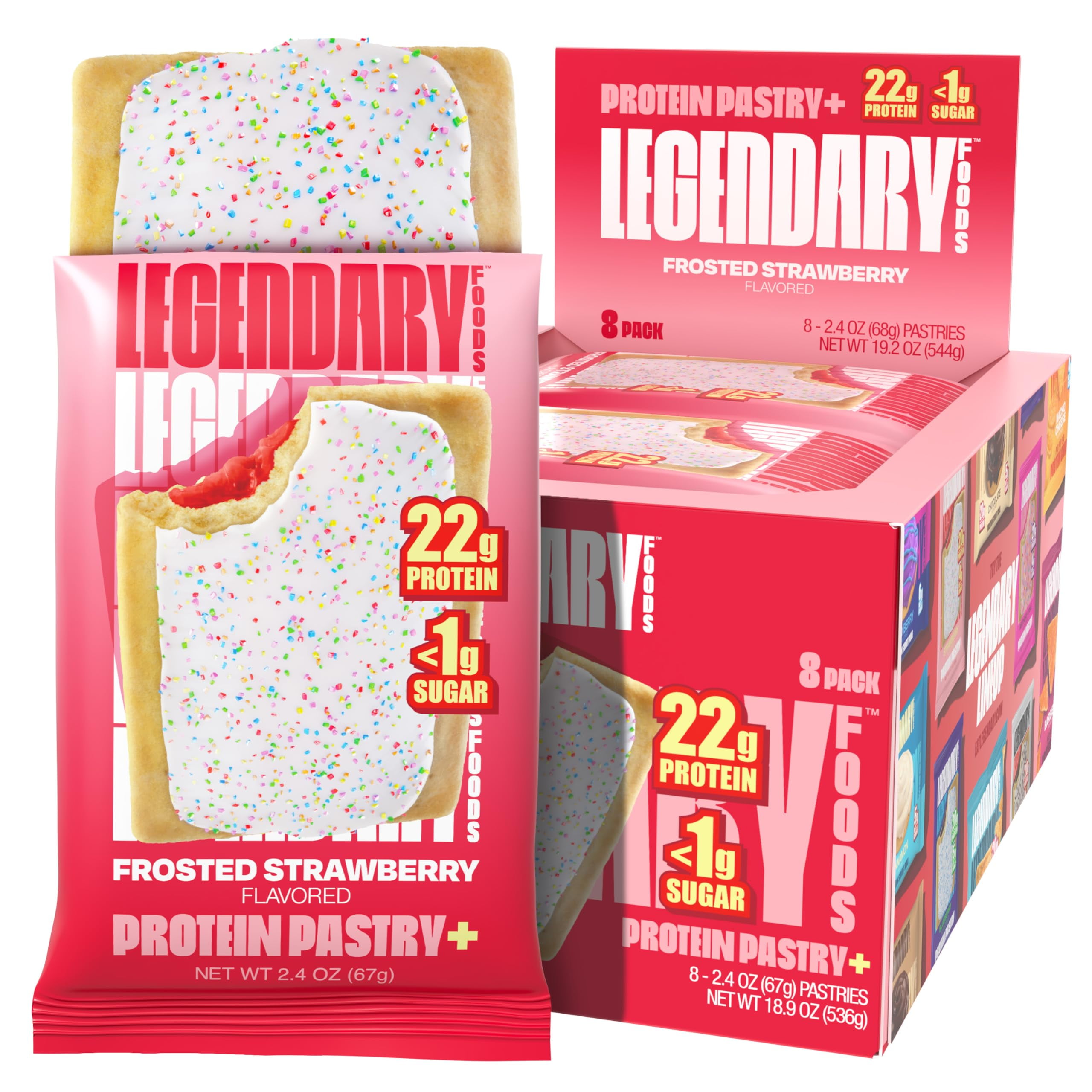 Legendary Foods 22g Protein Pastry+ Premium SMRLow Carb Bar - Low ...