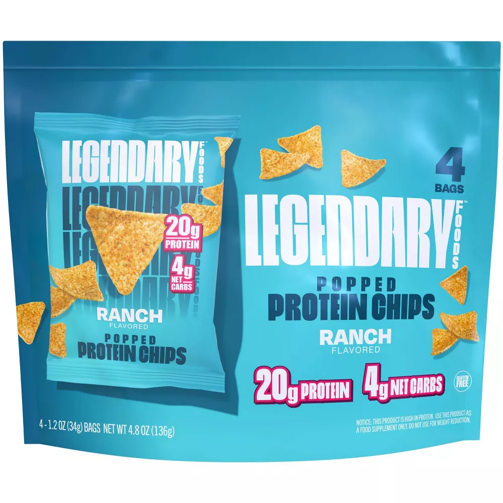 Legendary Foods Gluten Free and Keto Friendly Popped Protein Chips ...
