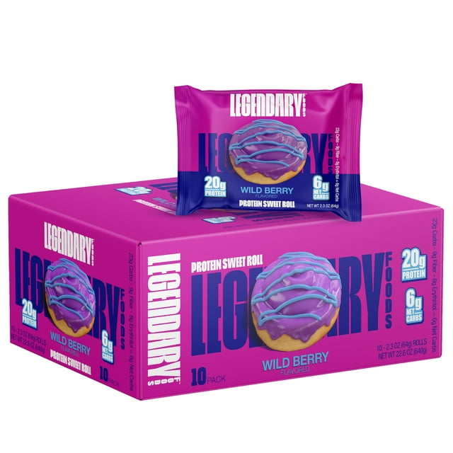 Legendary Foods Healthy Protein Sweet Roll, Low Calories, Wild Berry ...