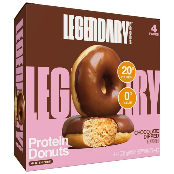 Legendary Foods Protein Donuts - Chocolate Dipped 4 Pack | Protein ...