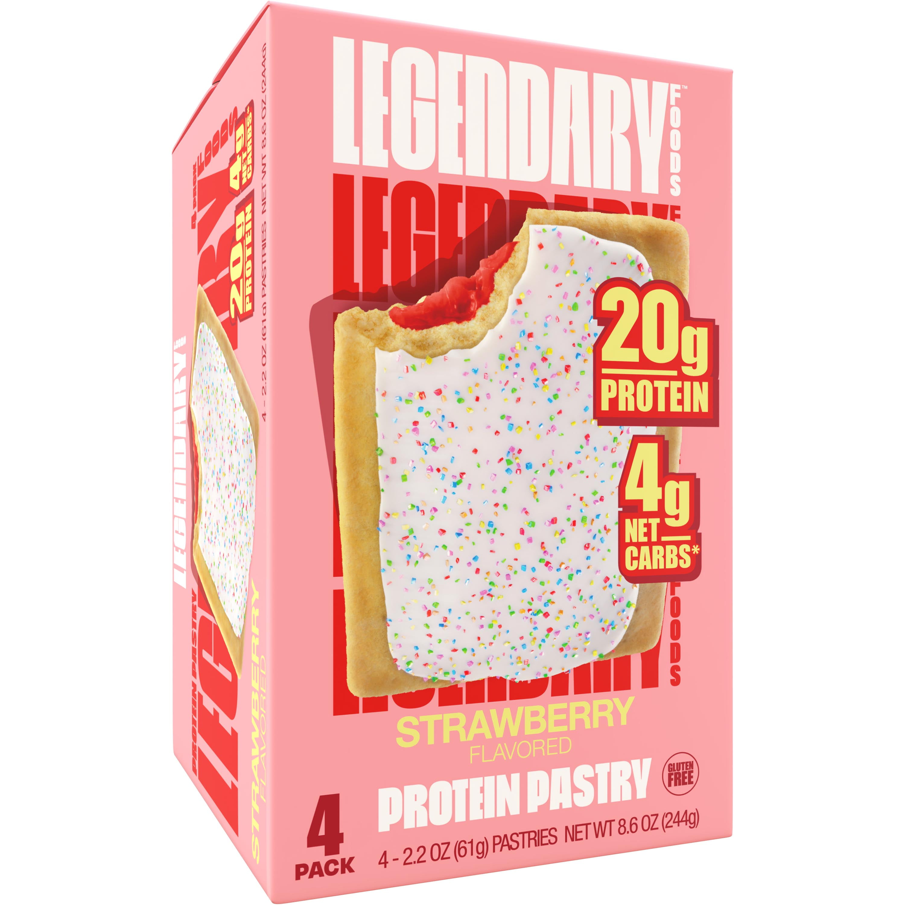 Legendary Foods Protein Pastry - Strawberry 4 Pack | Protein Snack ...