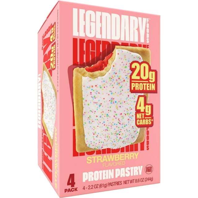 Legendary Foods Protein Pastry - Strawberry 4 Pack | Protein Snack ...