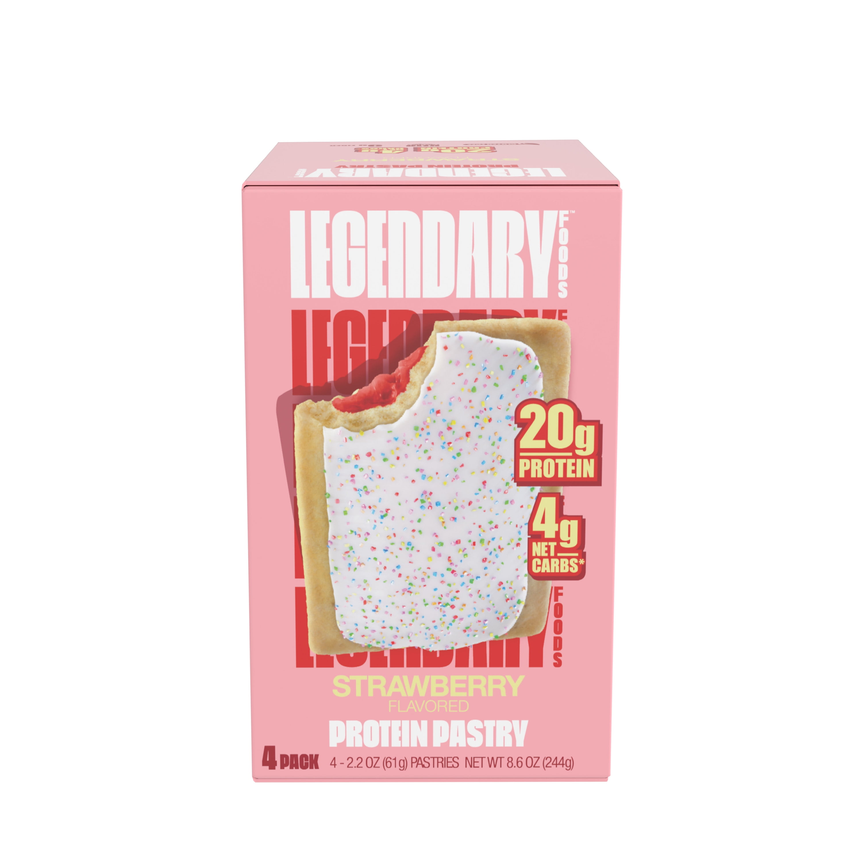 Legendary Foods Protein Pastry, Strawberry, 2.2oz Gluten Free Protein ...