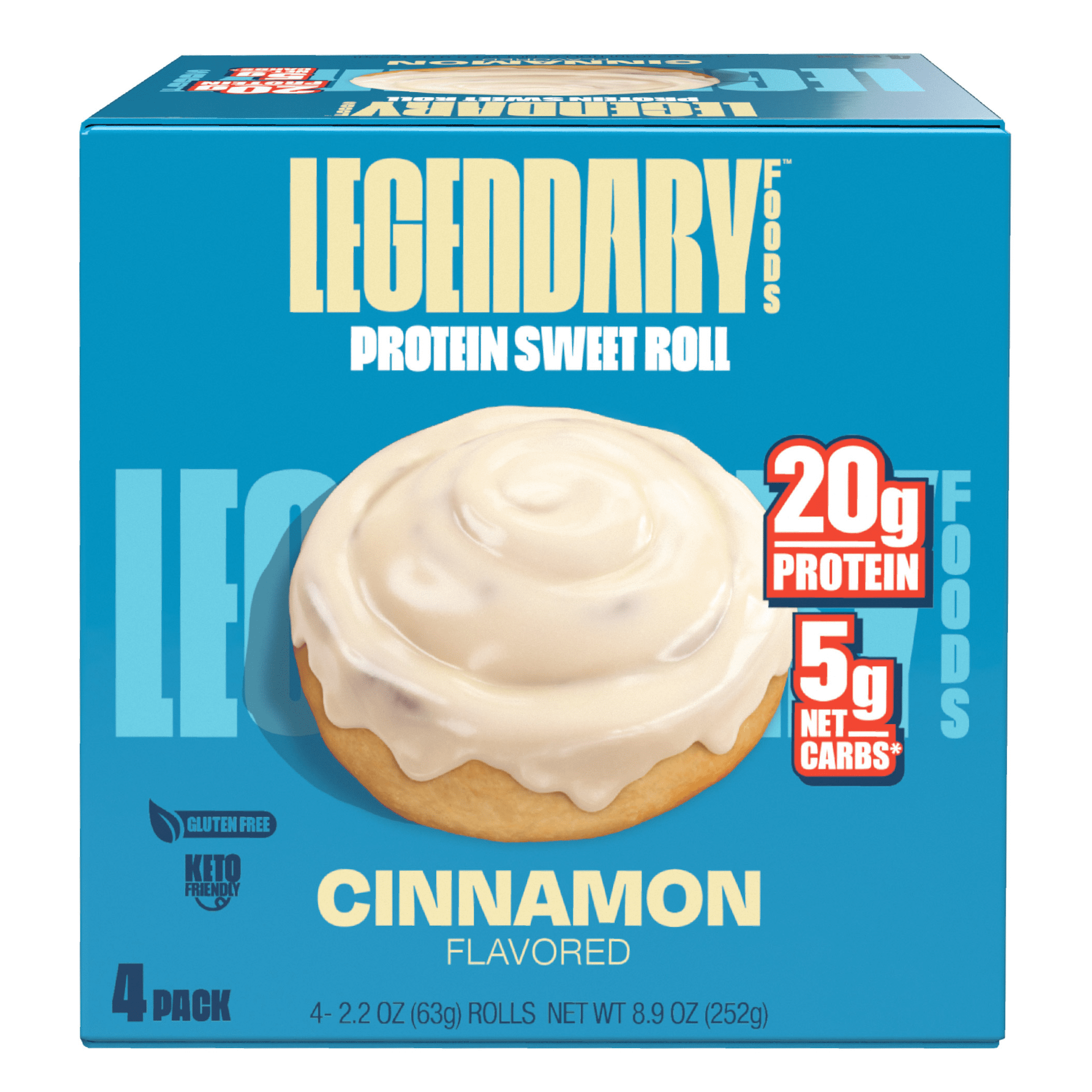 Legendary Foods Protein Sweet Roll - Cinnamon 4 Pk - Walmart.com