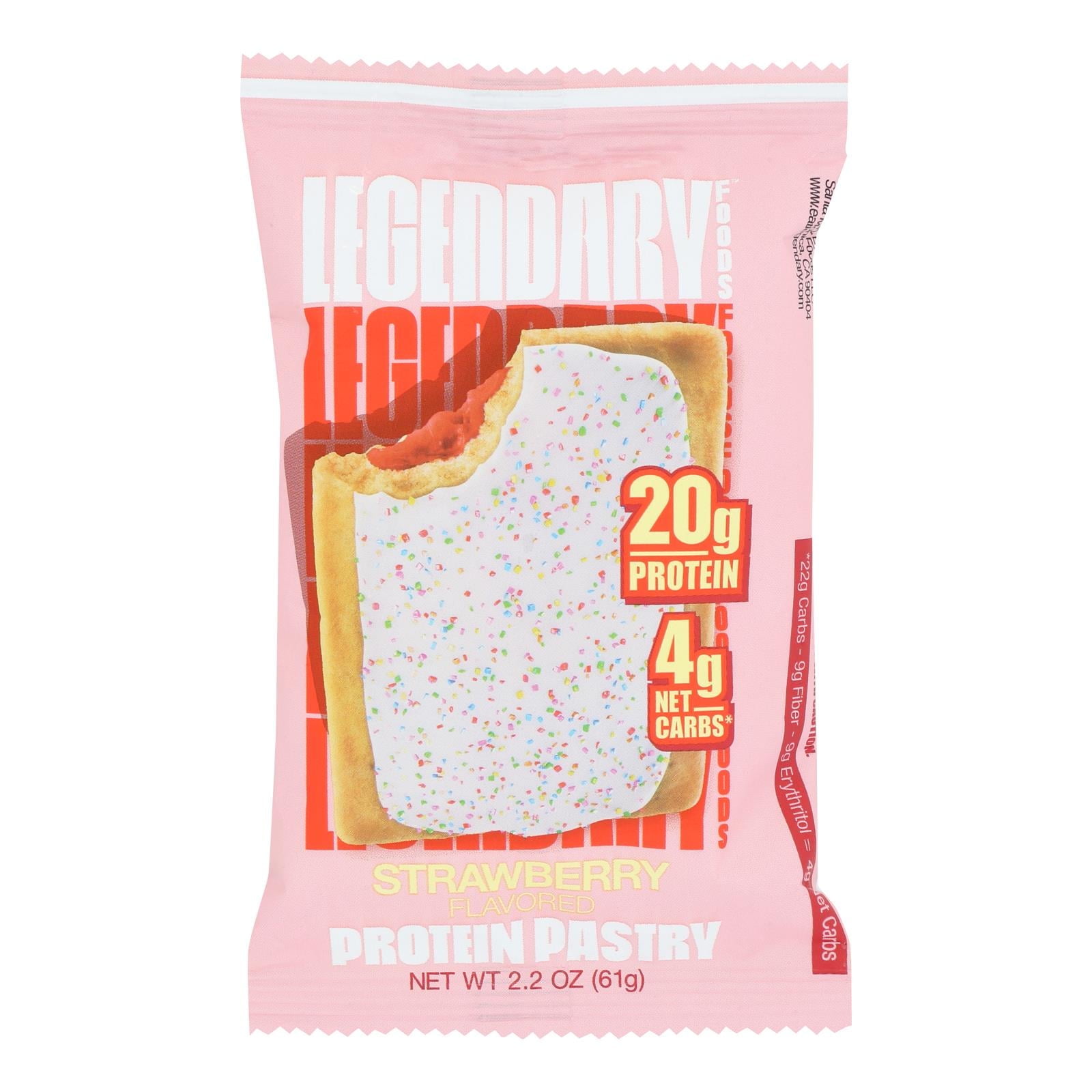Legendary Foods - Tstr Pastry Strawberry - Case of 10-2.2 OZ - Walmart.com
