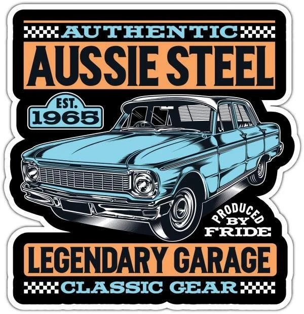 Legendary Garage Aussie Steel Classic Gear Car Window Stickerphone ...