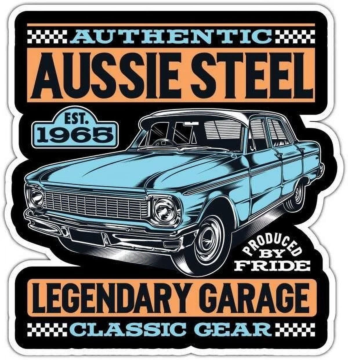 Legendary Garage Aussie Steel Classic Gear Car Window Stickerphone ...