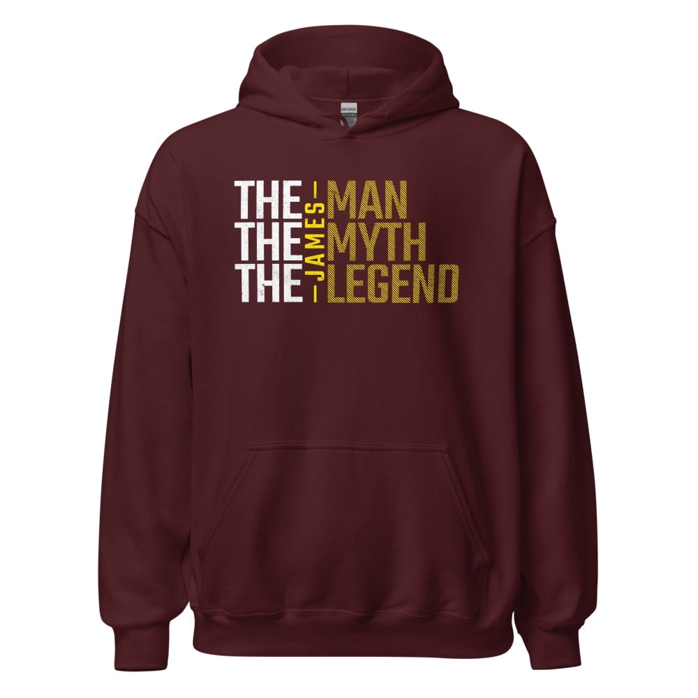Legendary James Unisex Hoodie, James-The Man The Myth The Legend ...
