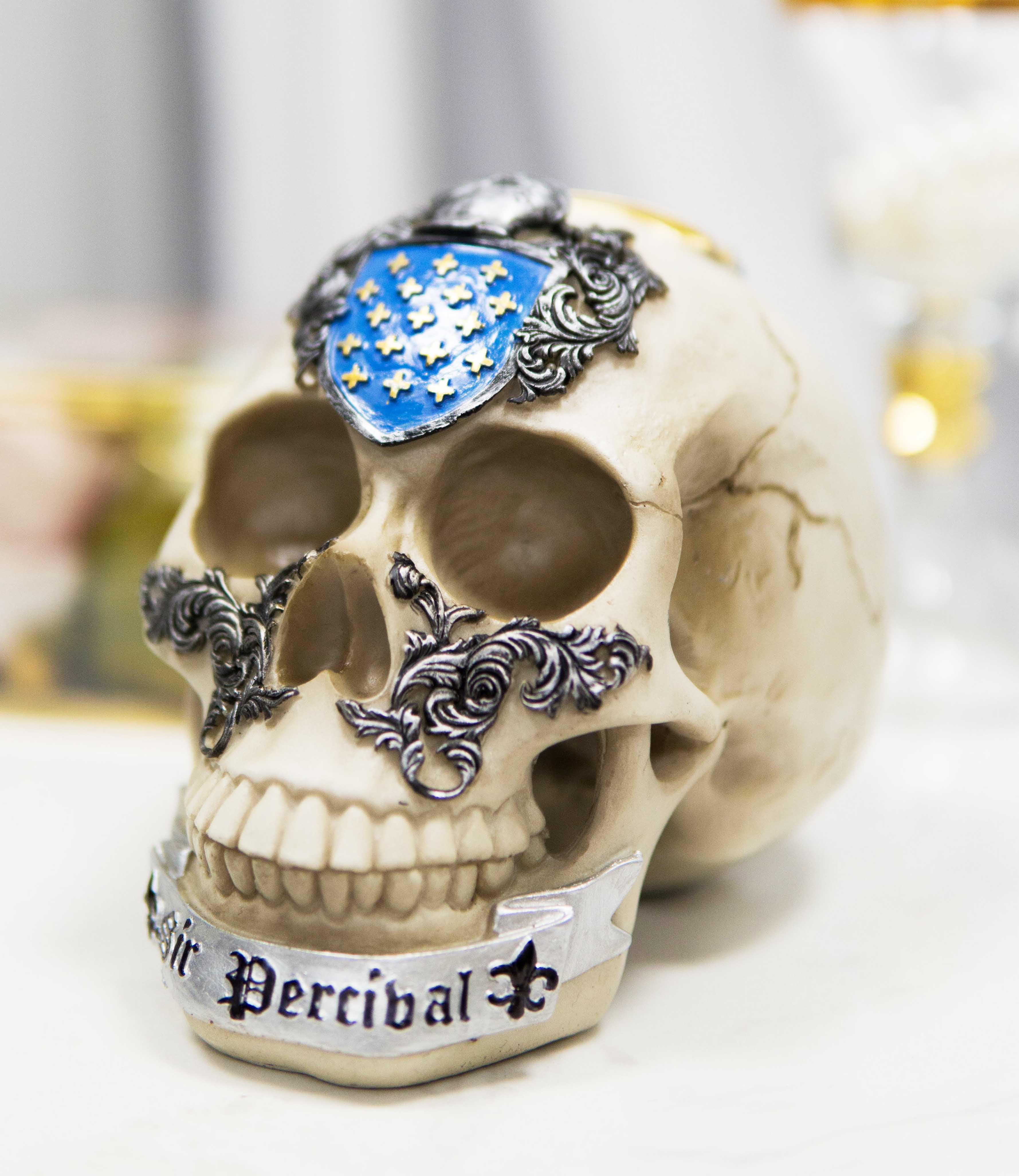 Legendary King Arthur Roundtable Knights Sir Percival Holy Grail Skull ...