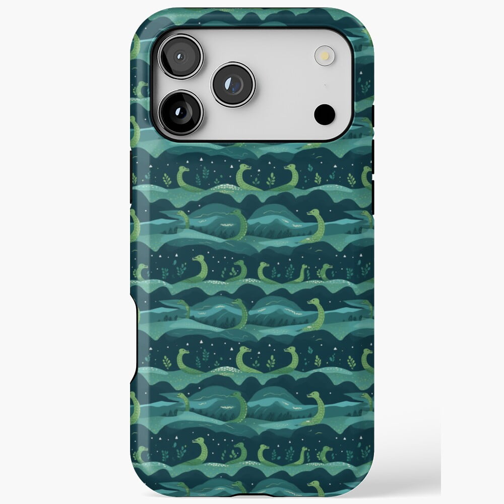 Legendary Loch Ness Monster Myth Art iPhone Case 17 16 15 14 13 12 11 ...