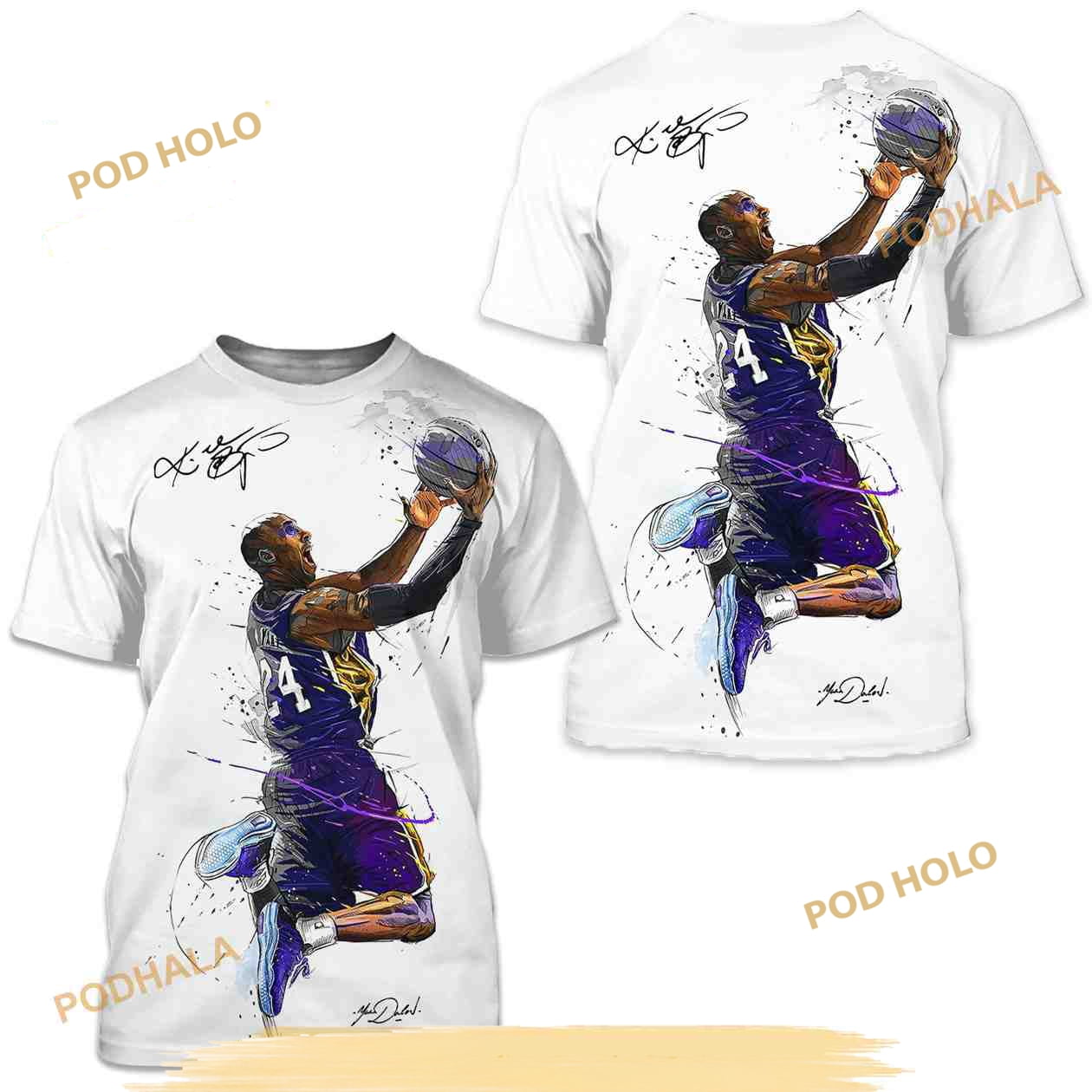 Legendary Number 8 24 Basketball 3D Shirt - Walmart.com