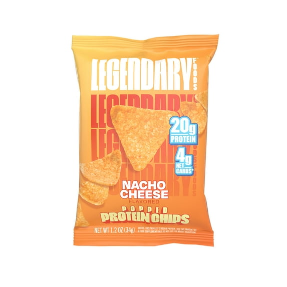 Legendary Foods Healthy High Benefit Popped Protein Chips - Nacho ...