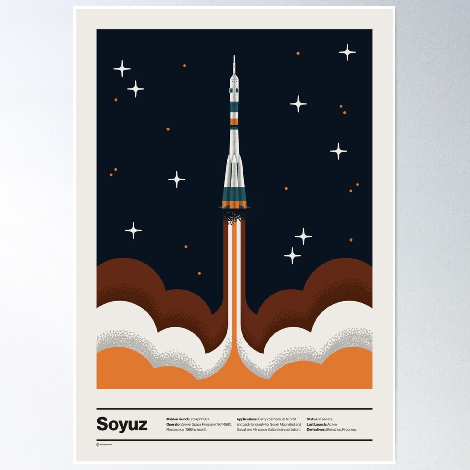 Legendary Spacecraft Poster Wall Art, Modern Wall Decor, 12x18 UNFRAMED ...