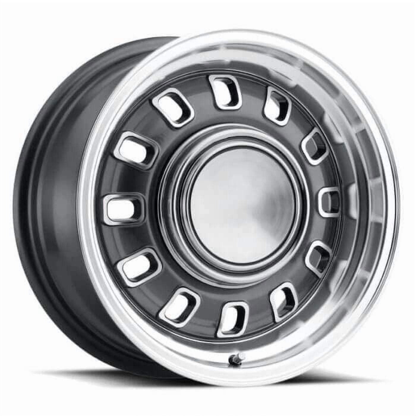 Legendary Wheels 12 Slot - 15 x 7 in. - 5 x 4.5 - 3.75 bs - Charcoal ...