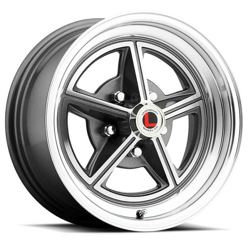 Legendary Wheels Magstar II - 15 x 7 in. - 5 x 4.5 - 4.25 BS - Charcoal ...