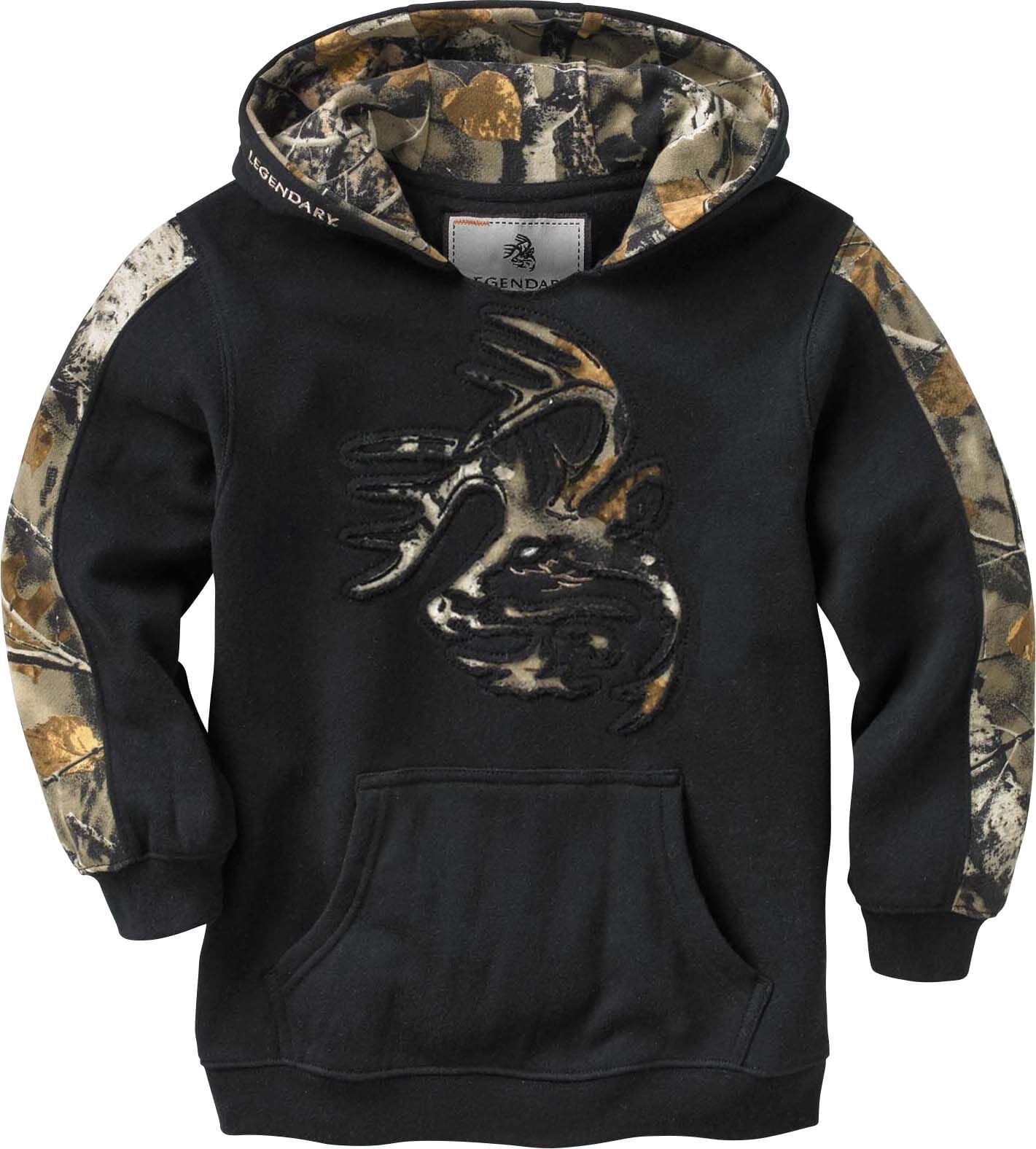 Legendary Whitetails Big Kids Camo Outfitter Hoodie Long Sleeve ...
