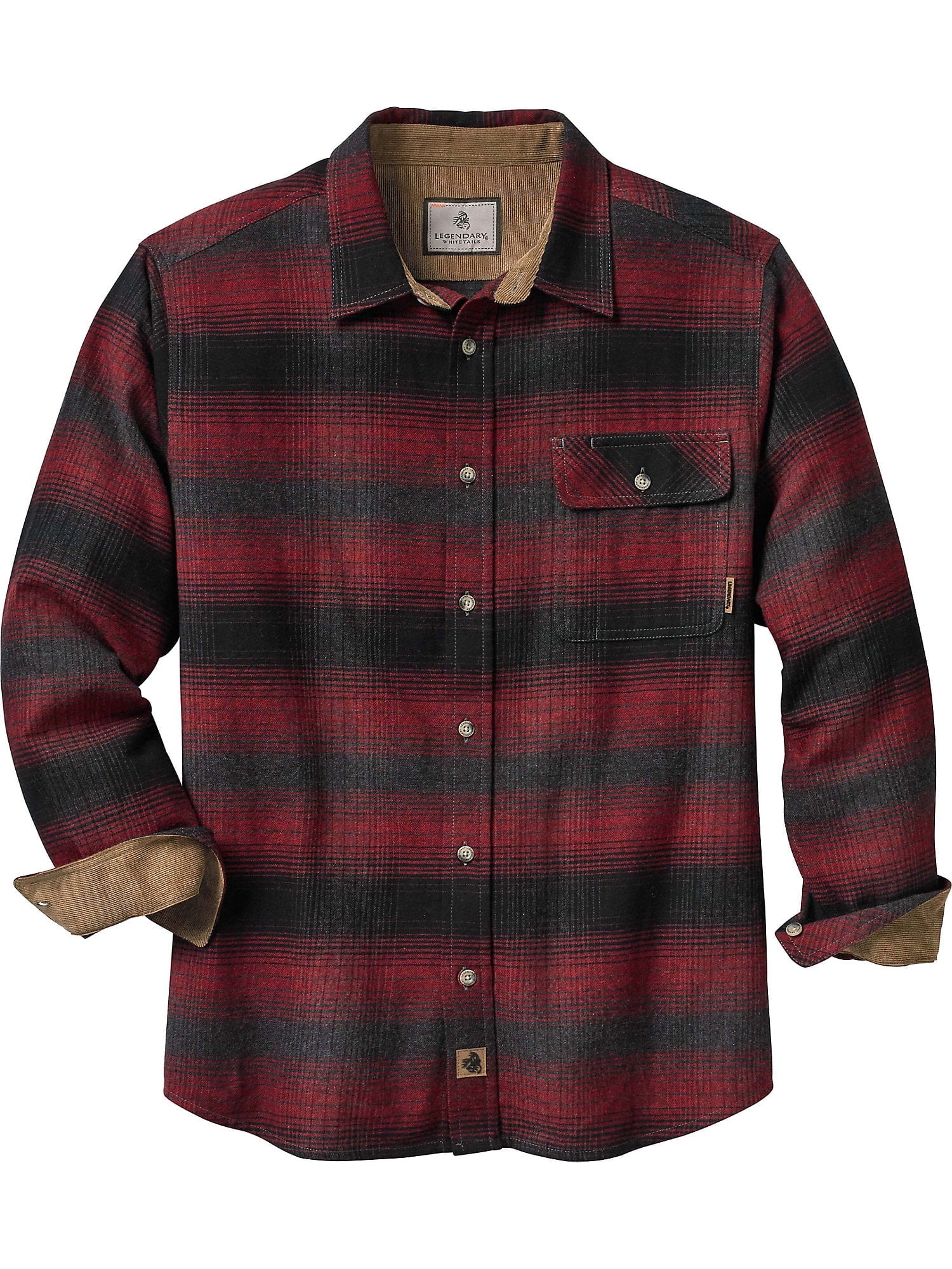 Legendary Whitetails Men's 100% Cotton Buck Camp Flannel Shirt with ...