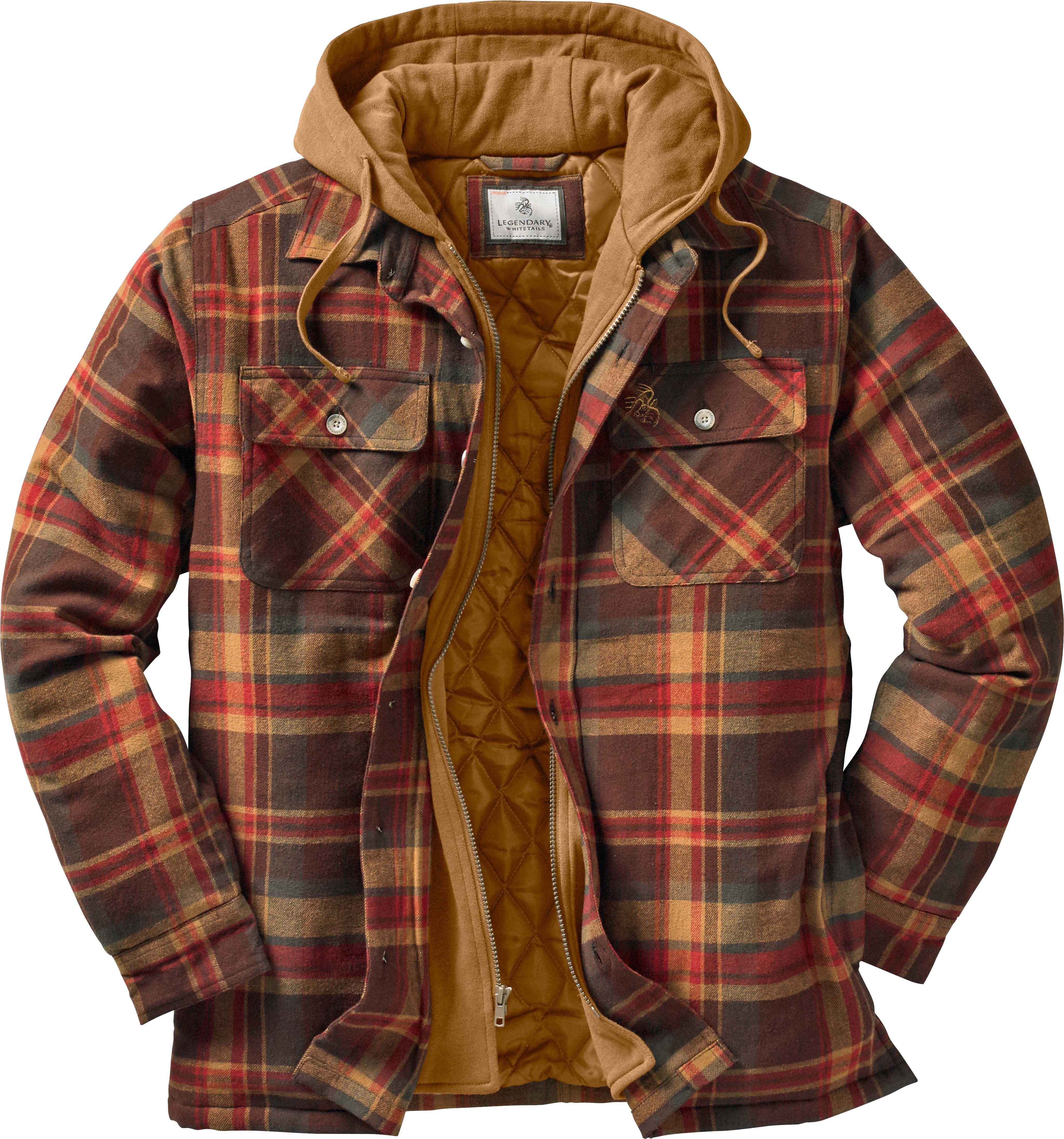 Legendary Whitetails Men's Maplewood Hooded Flannel Shirt Jacket ...