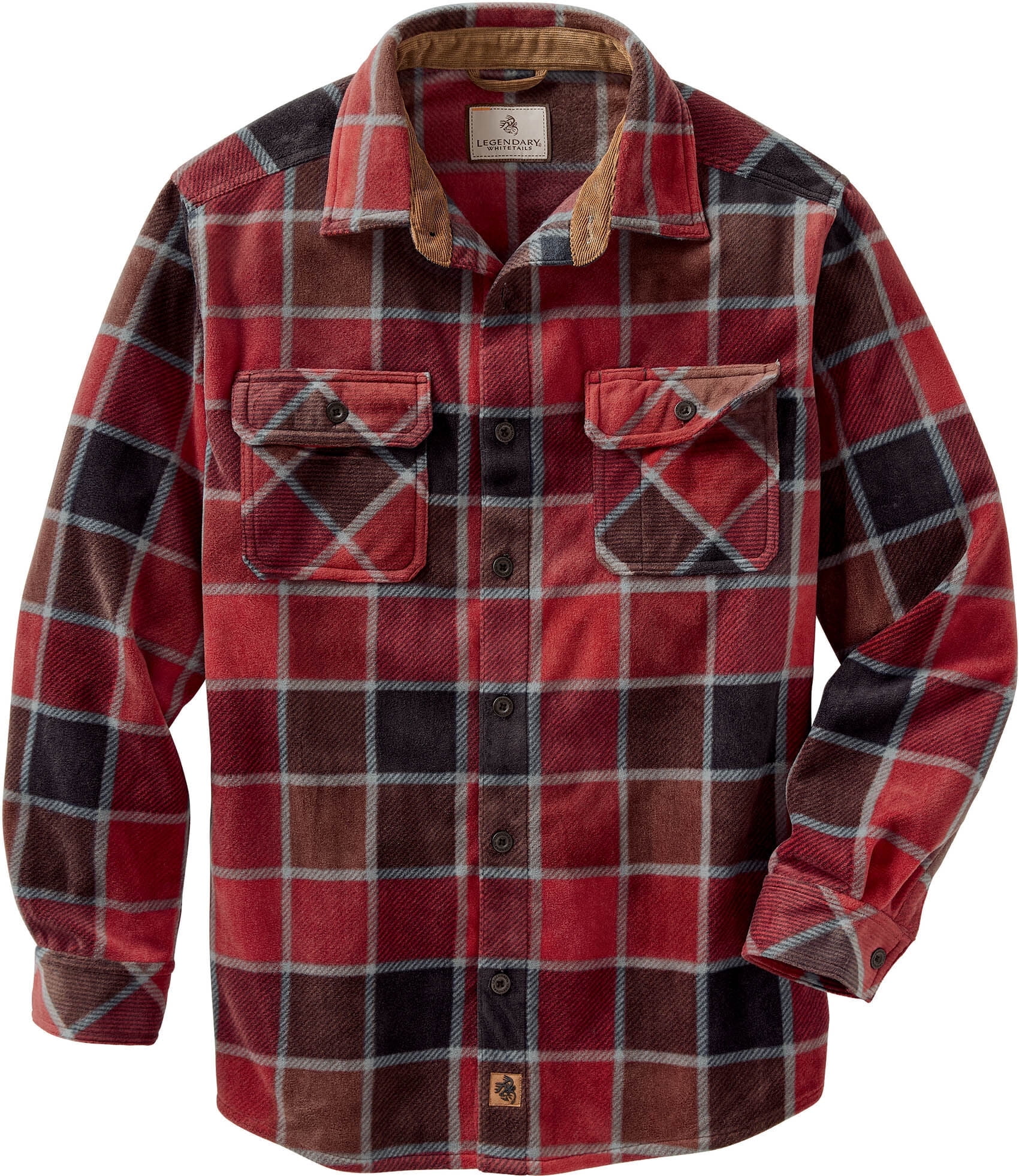 Legendary Whitetails Men's Navigator Fleece Button Up Long Sleeve Plaid ...