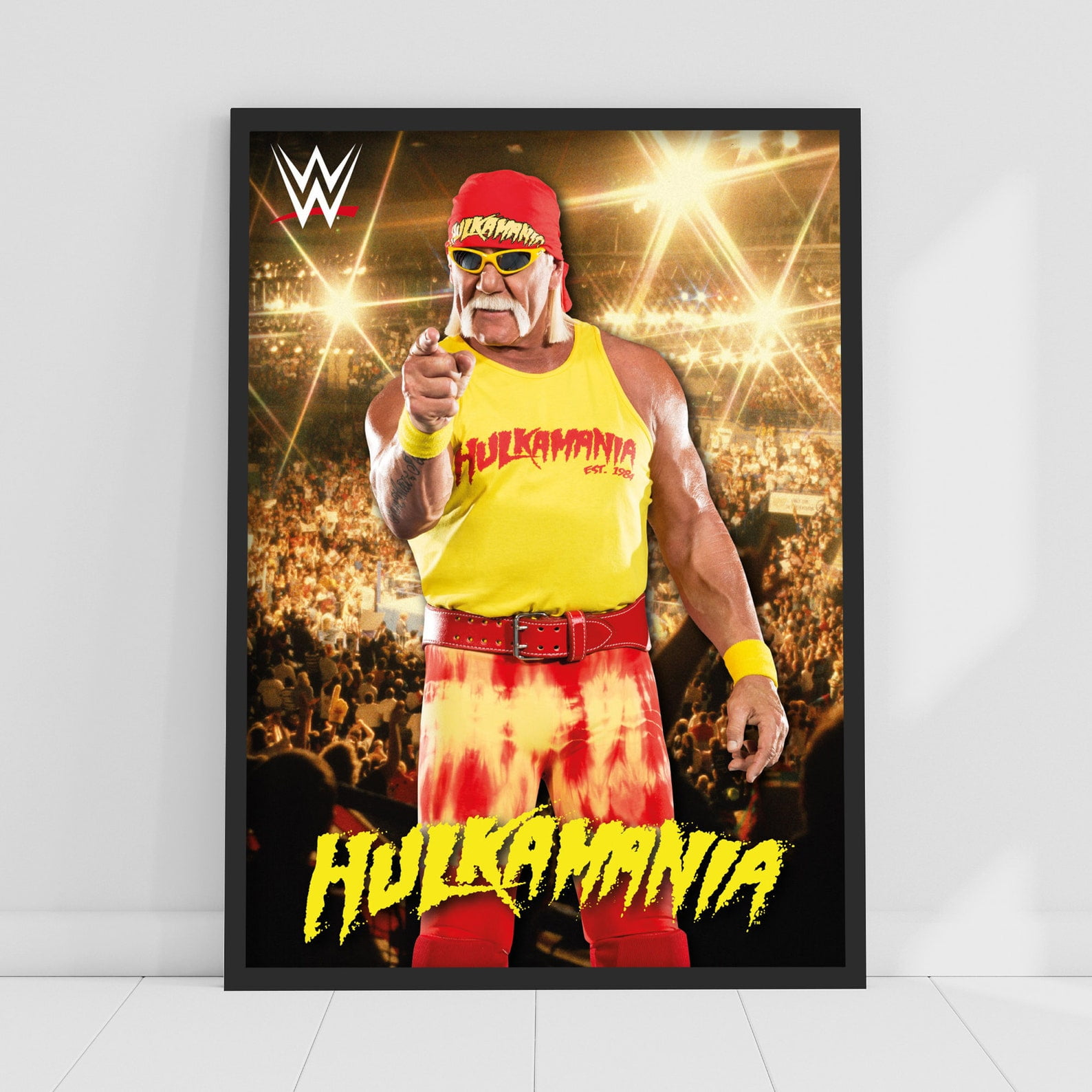 Legendary Wrestling Hulk Hogan Poster, Classic Ring Champion Power Pose ...