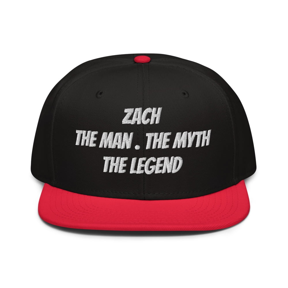 Legendary Zach Snapback Hat, Zach-The Man The Myth The Legend ...