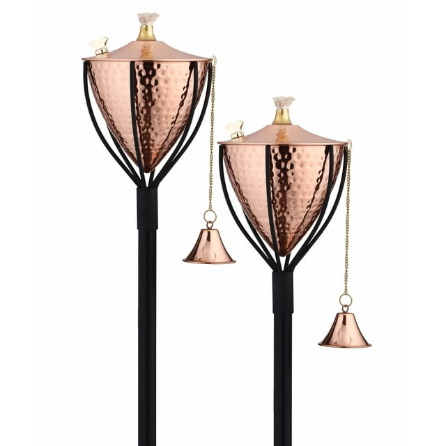 Legends Direct Set of 2, Amsterdam Premium Metal Patio Torches, 54 ...