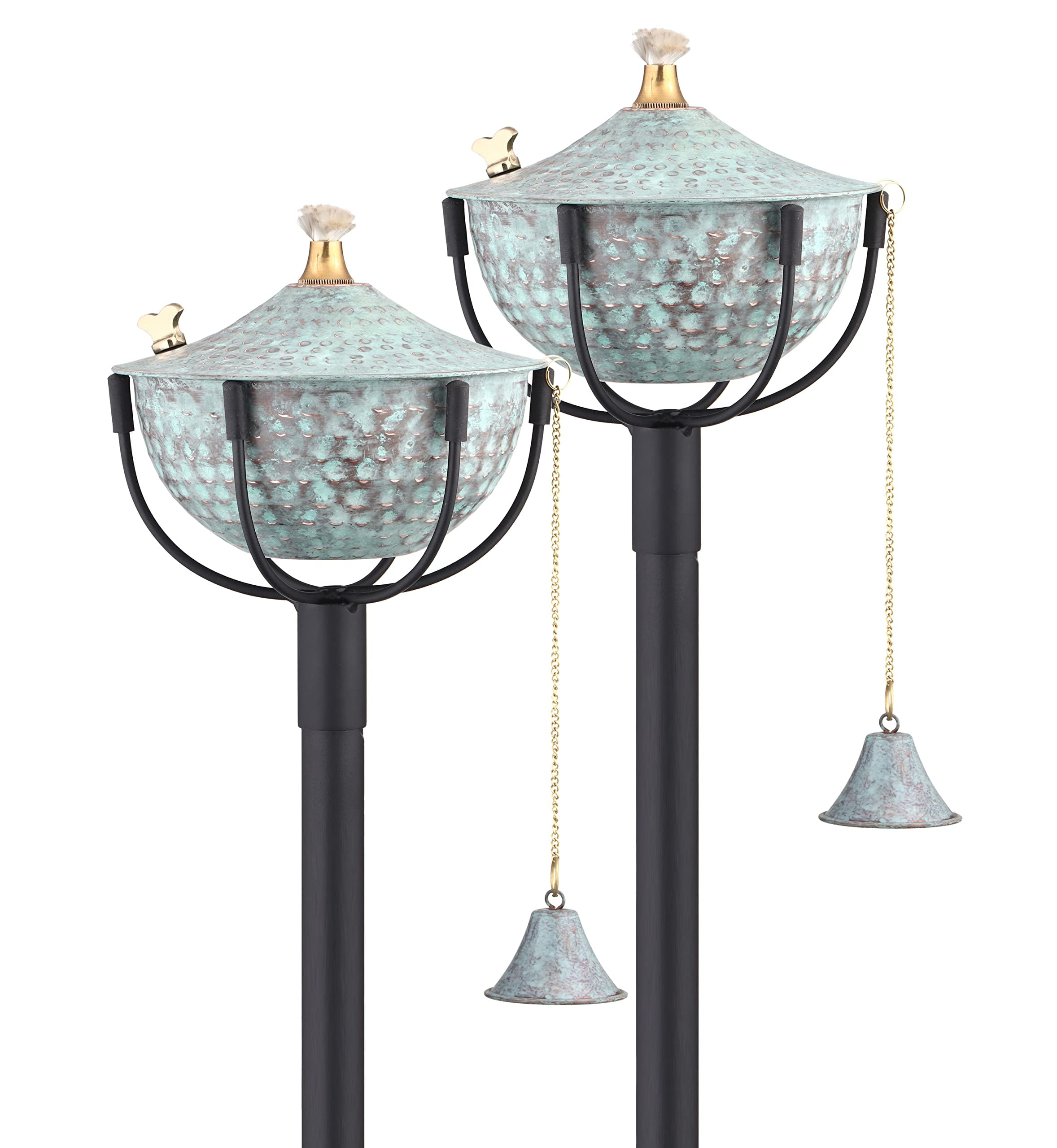 Legends Direct (Set of 2) Premium Metal Torches, 54" Tall- Tiki Style ...