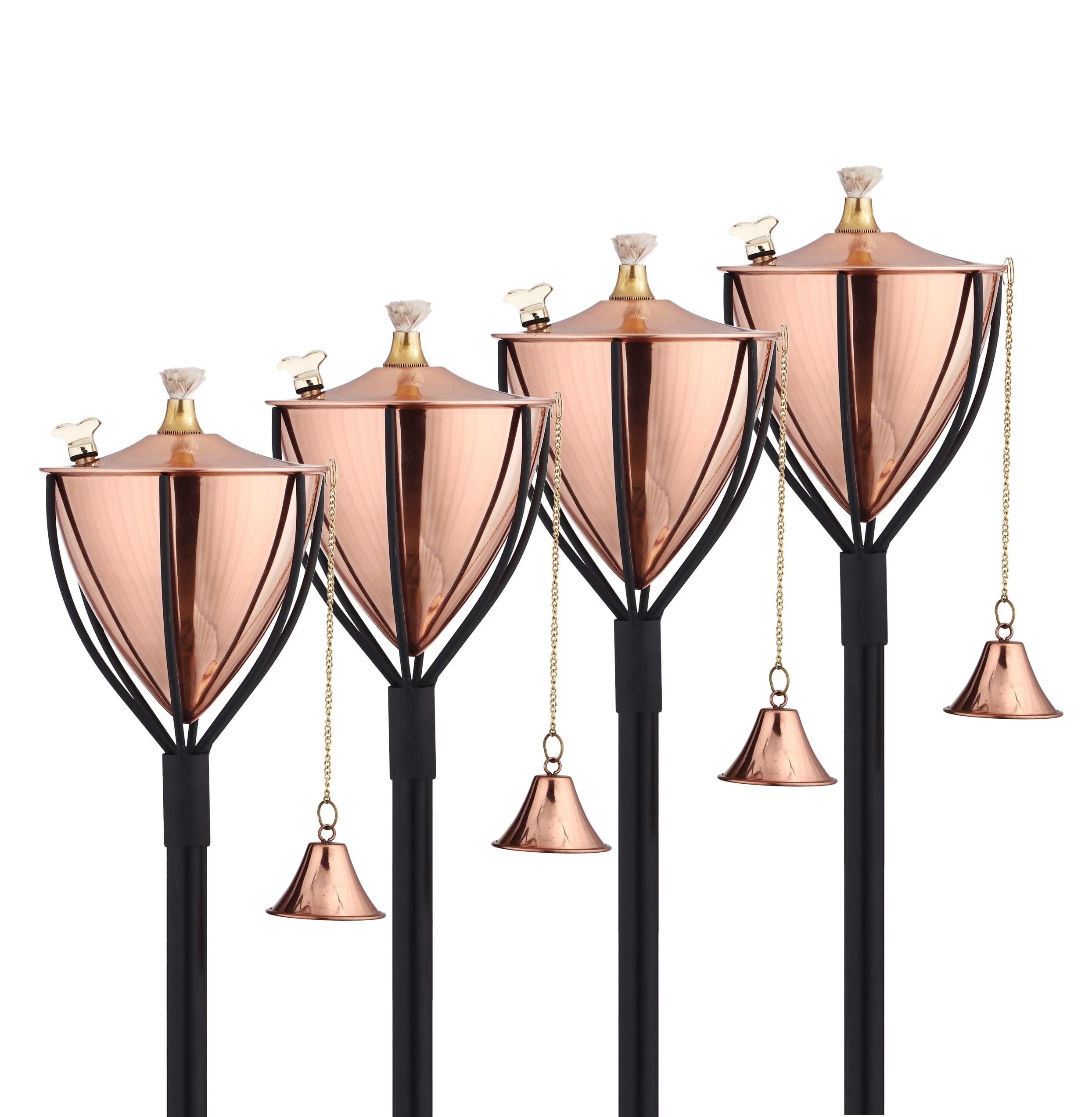 Legends Direct Set of 4, Amsterdam Premium Metal Patio Torches, 54 ...