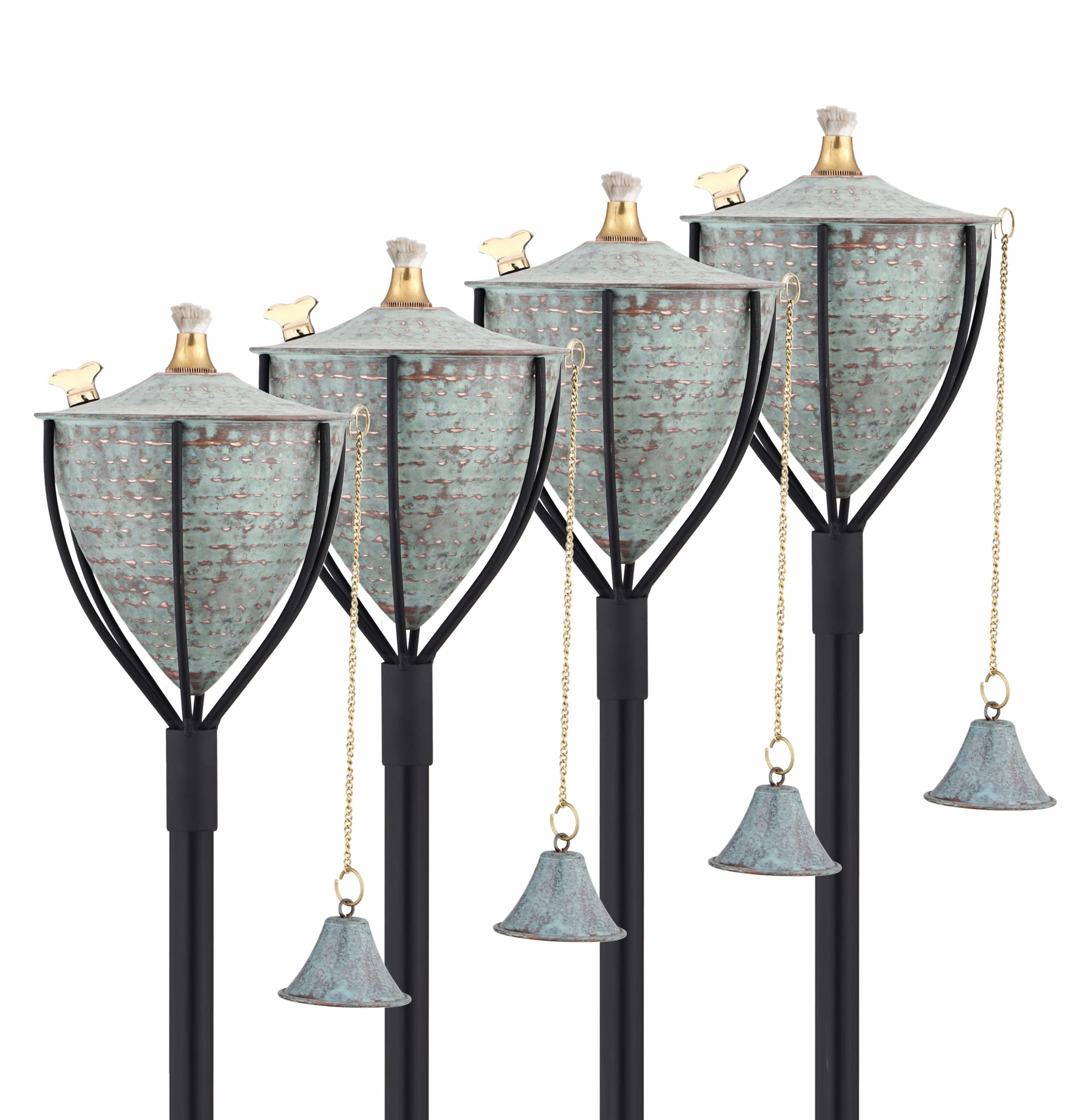 Legends Direct Set of 4, Amsterdam Premium Metal Torches Outdoor, 54 ...