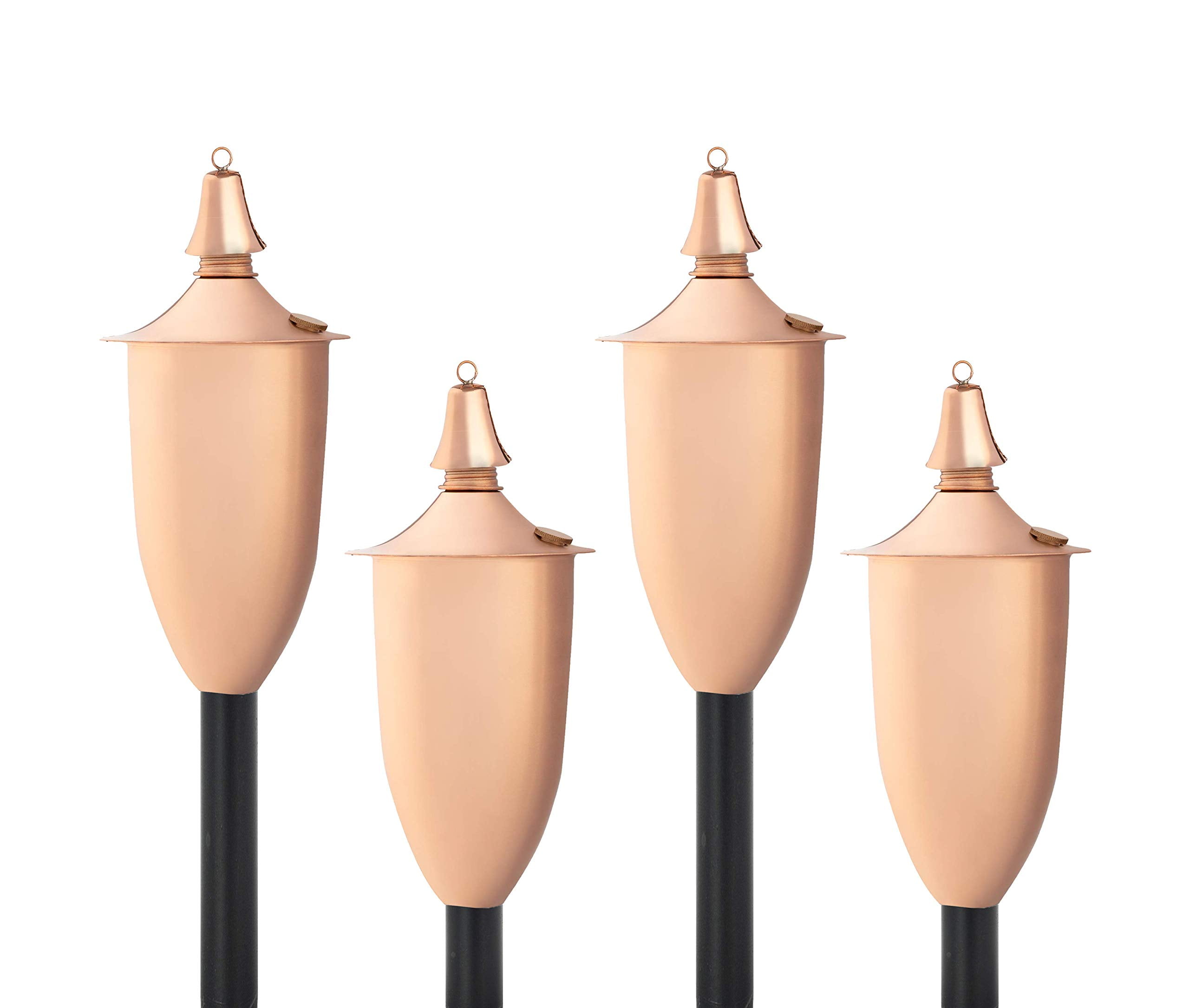 Legends Direct Set of 4, Elegant Premium Metal Patio Torches, 53" Tall ...