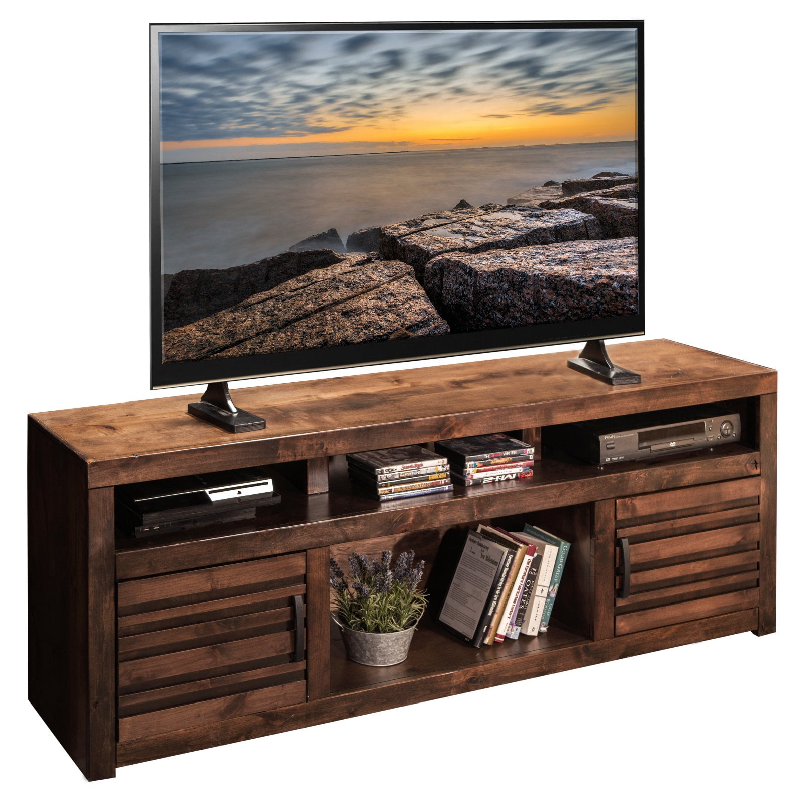 Bridgevine Home Sausalito 72 inch TV Stand Console for TVs up to 85 ...