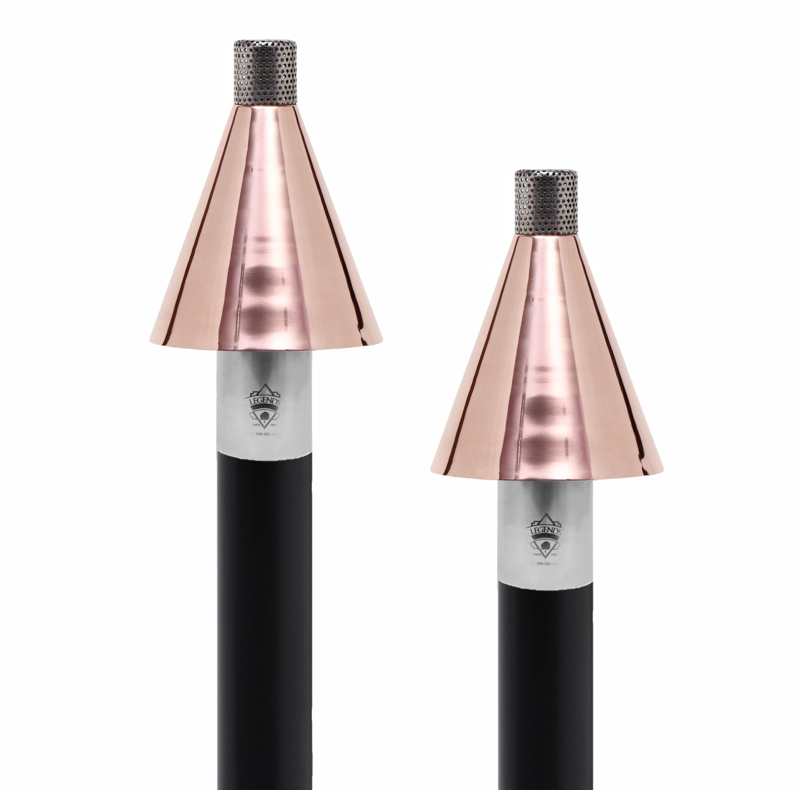 Legends International Big Kahuna Permanent Gas Tiki Torch Copper Cone ...