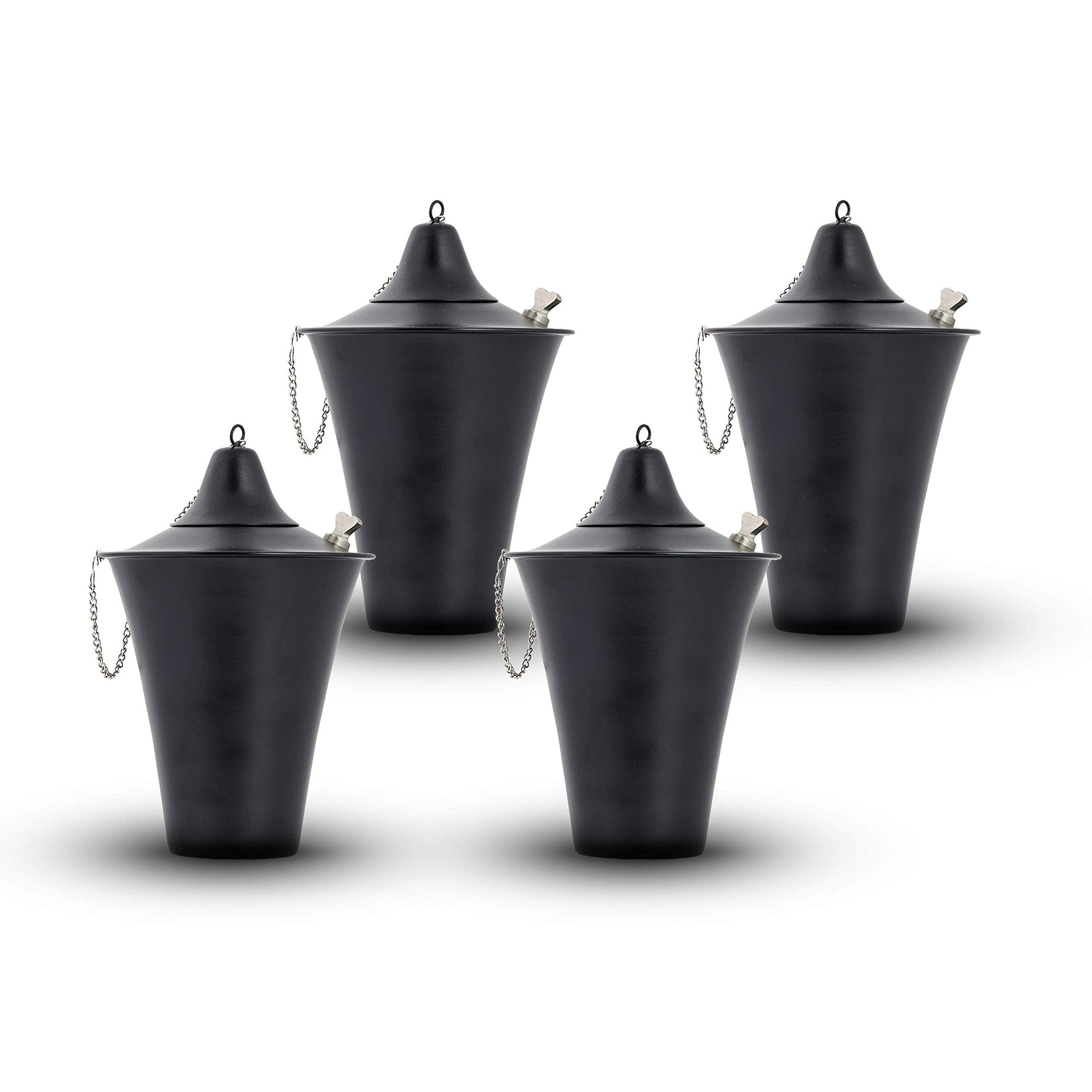 Legends International Kona Style Tabletop Tiki Torch Smooth Black - 4 ...