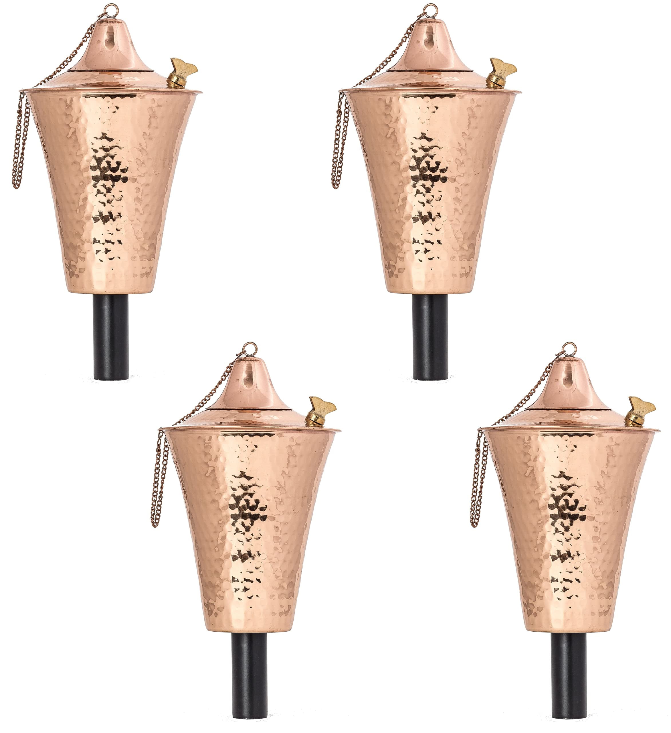 Legends International Kona Style Tiki Torch Hammered Copper - 4 Pack ...