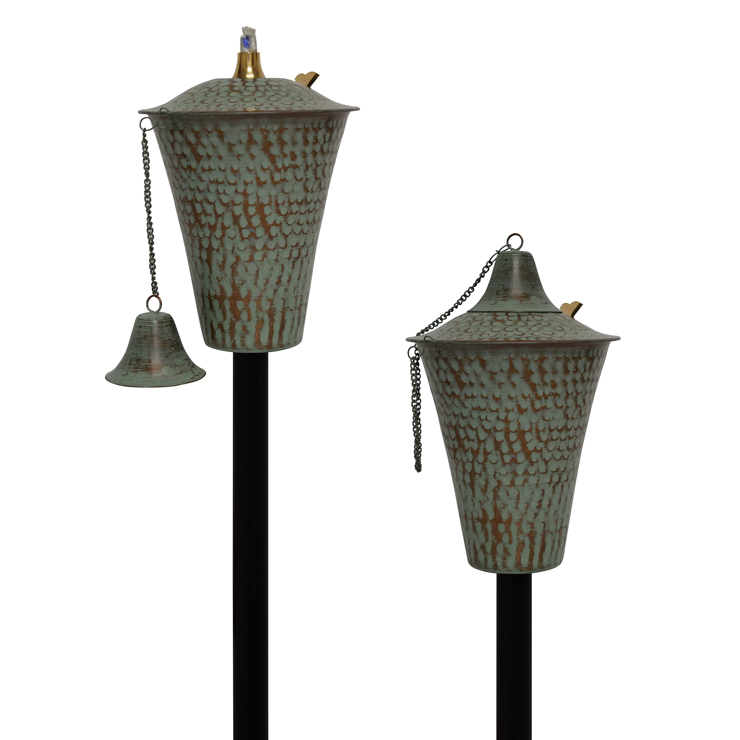 Legends International Kona Style Tiki Torch Hammered Patina - 2 Pack ...
