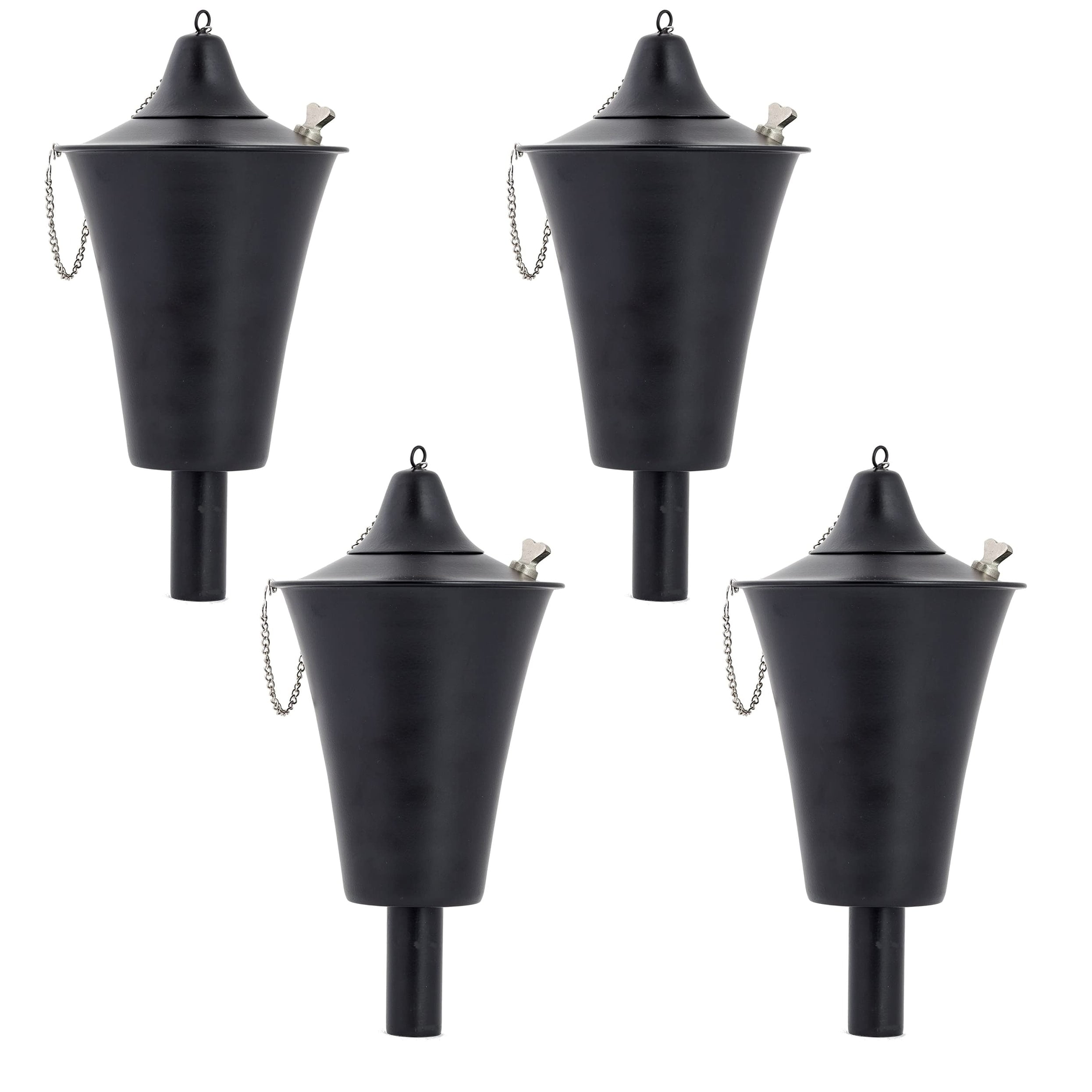 Legends International Kona Style Tiki Torch Smooth Black - 4 Pack ...