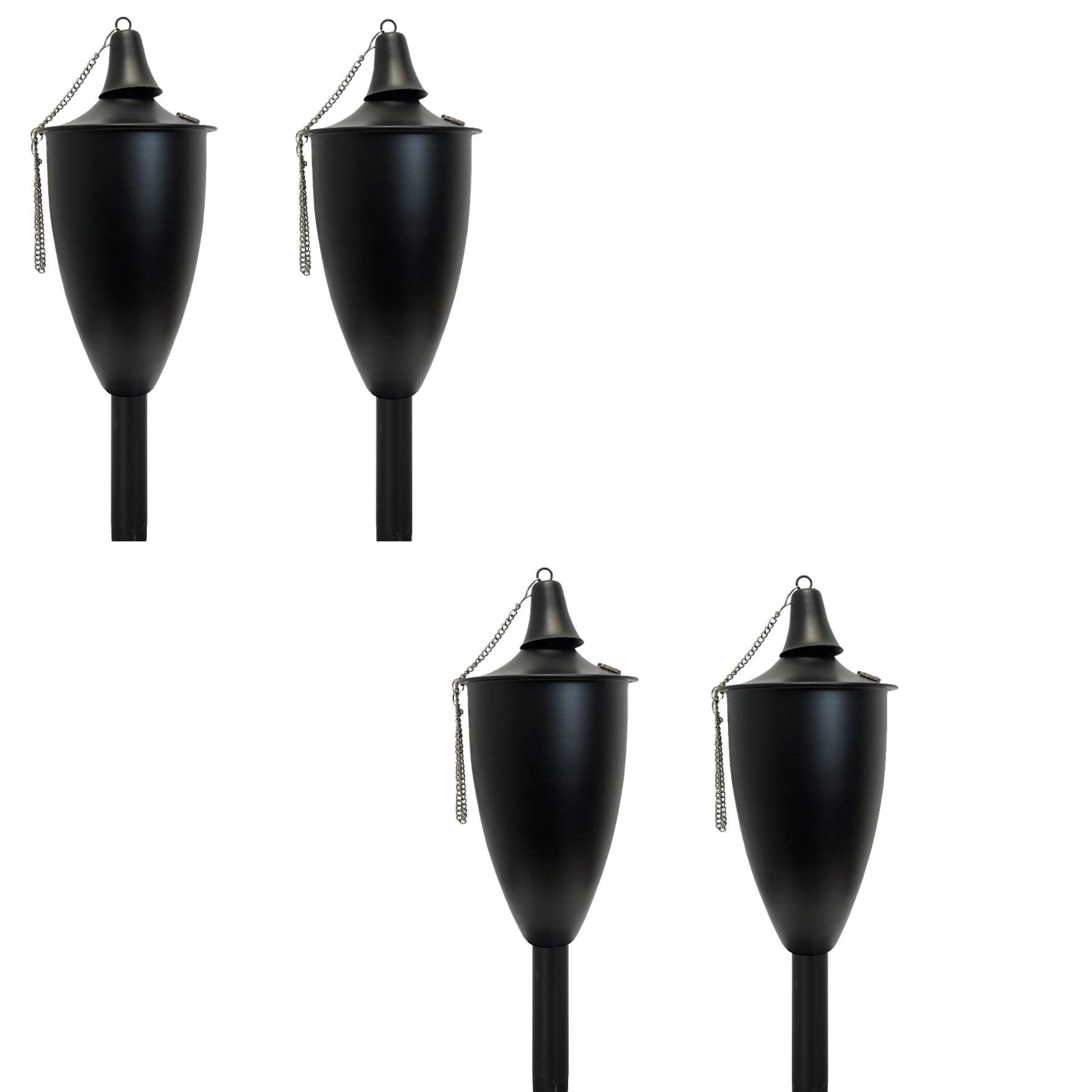 Legends International Large Elegant Tiki Torch Hammered Patina - 4 Pack ...