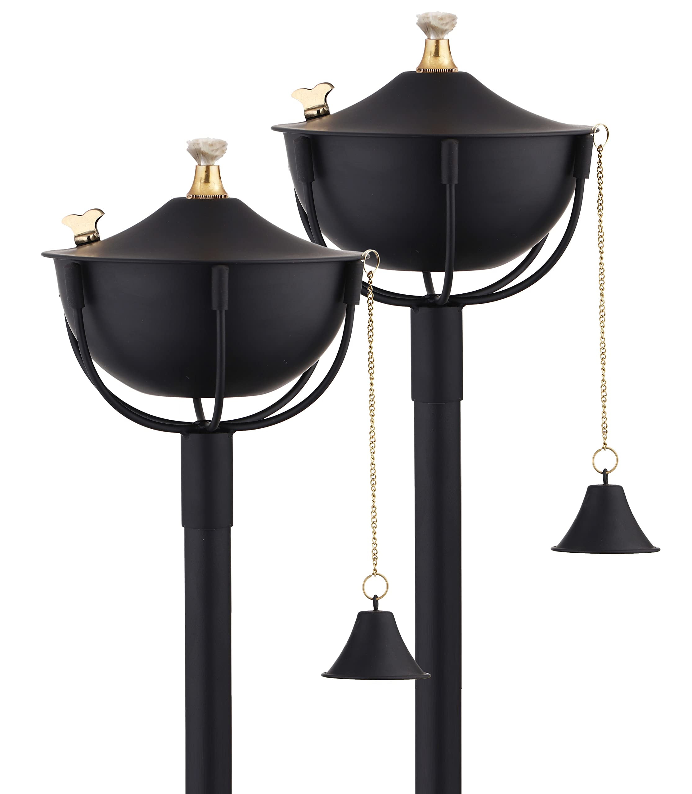 Legends International Maui Tiki Style Torch with 54" Pole Smooth Black ...