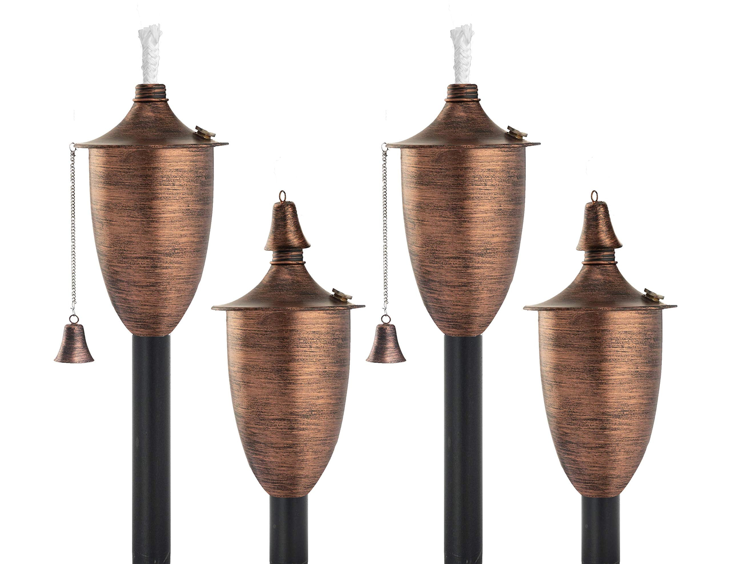Legends International Small Elegant Tiki Torch Brushed Bronze - 4 Pack ...