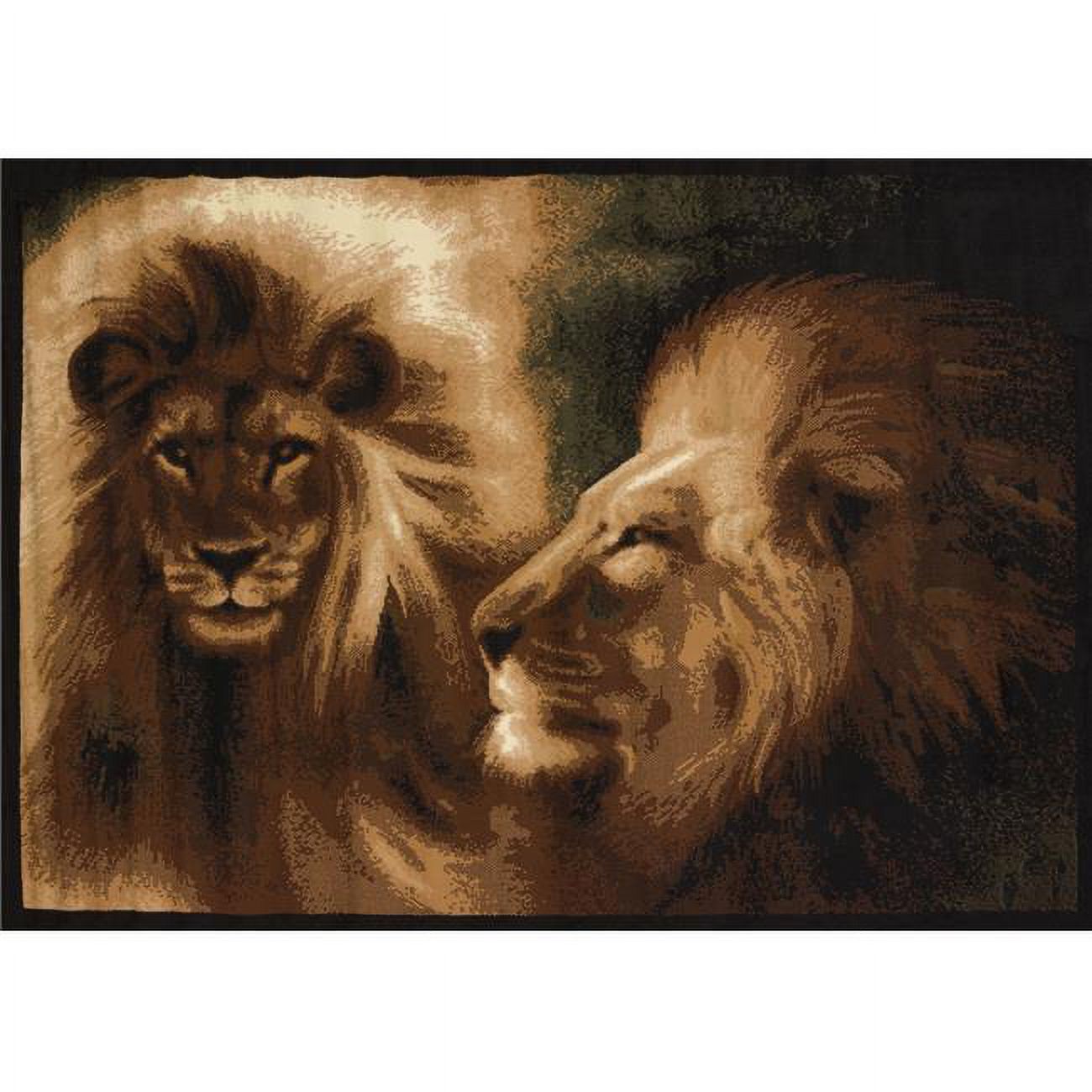 Legends Lion Profile Area Rug - Multicolor - 5 ft. 3 in. x 7 ft. 2 in ...