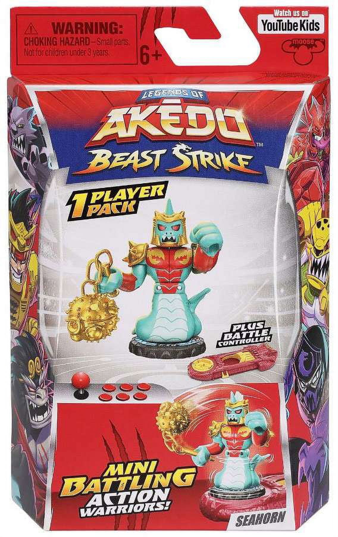 Moose Toys Legends of Akedo Beast Strike Seahorn Battling Action Figure ...