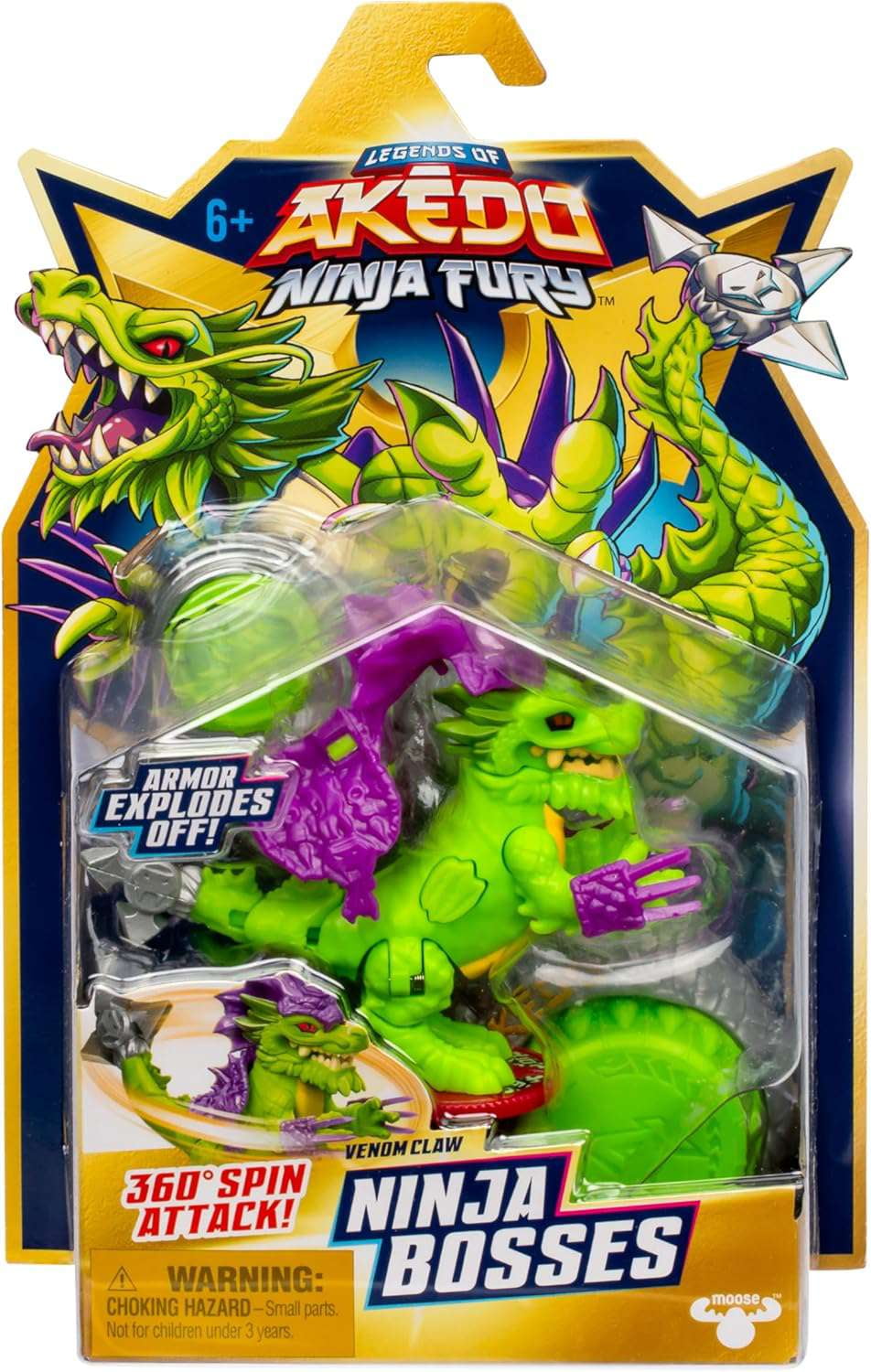 Legends of Akedo Ninja Bosses Venom Claw Mini Battling Action Figure ...