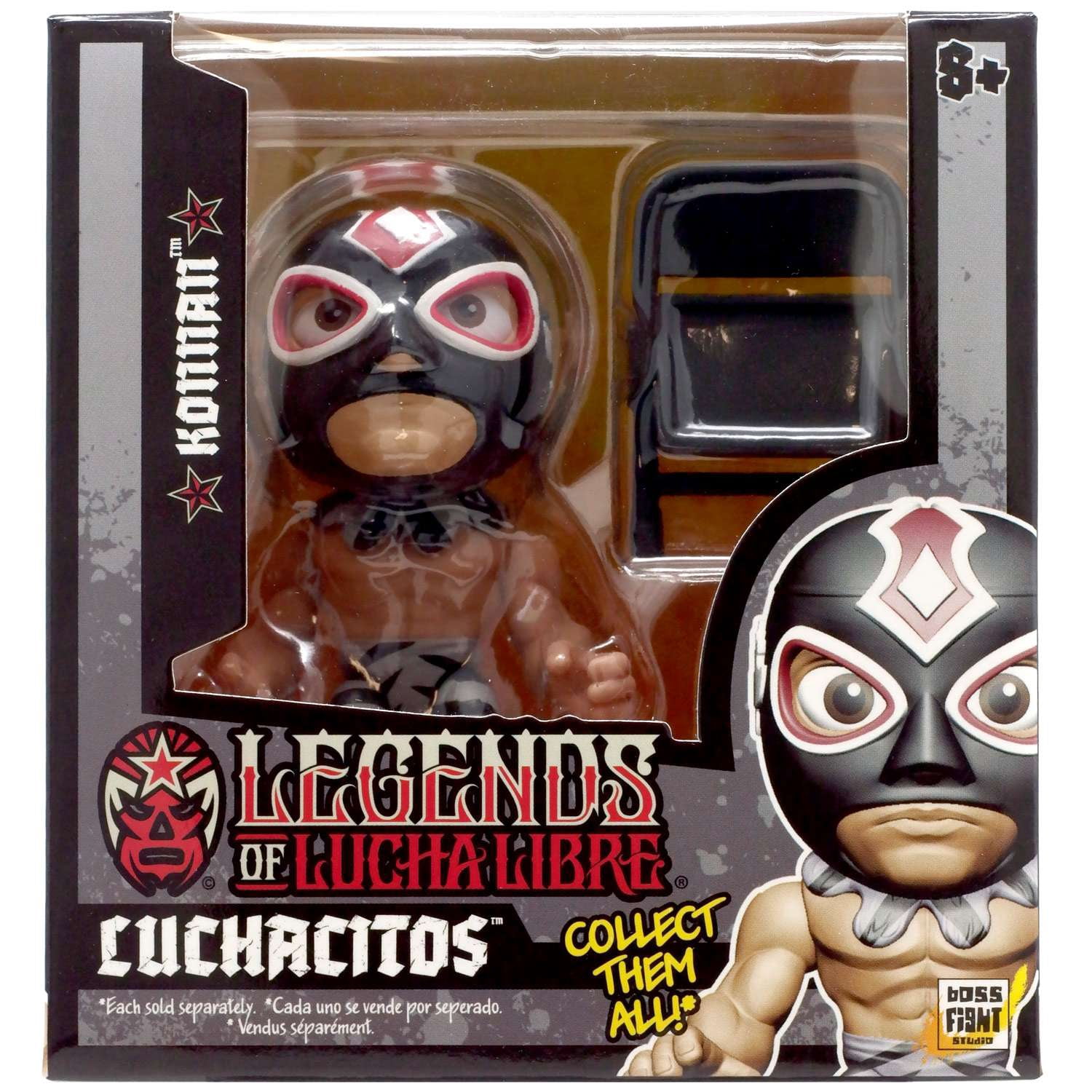 Legends of Lucha Libre Luchacitos Konnan Mini Action Figure (Black ...