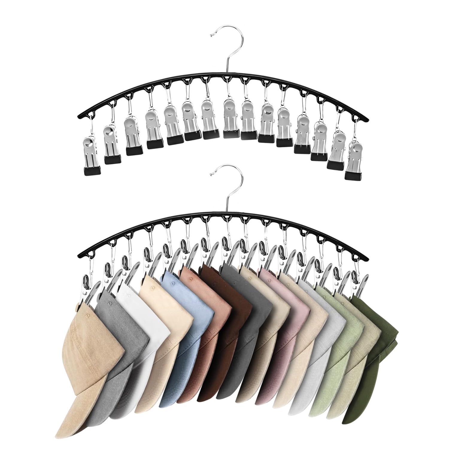 Legging Organizer for Closet, Metal Yoga Pants Hanger 1 Pack w/10 Clips ...