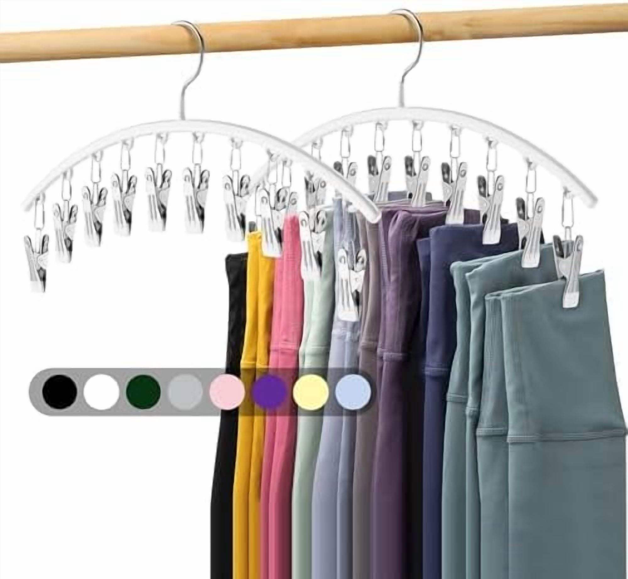 Legging Organizer for Closet, Metal Yoga Pants Hanger w/Rubber Coated 2 ...
