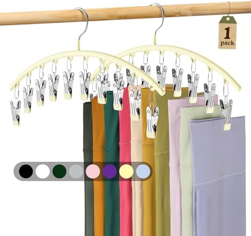 Legging Organizer for Closet, Metal Yoga Pants Hangers 1 Pack w/10 ...