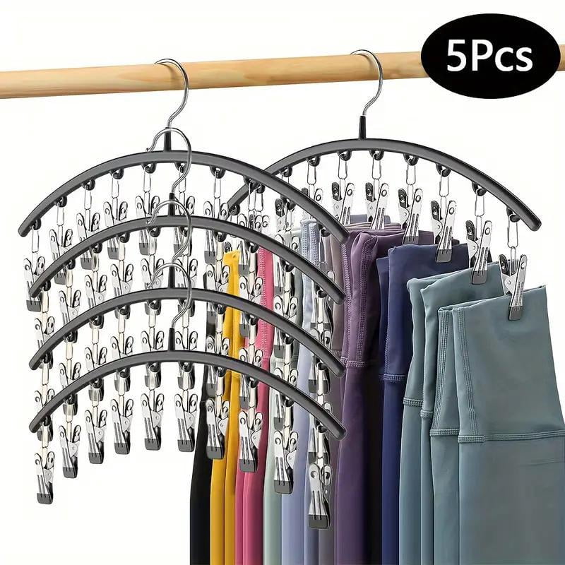 Legging Organizer for Closet, Metal Yoga Pants Hangers 2 Pack w/10 ...