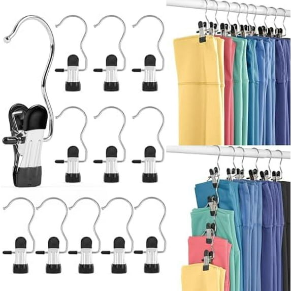 Legging Organizer for Closet, Metal Yoga Pants Hangers 60 Pack Hanging ...